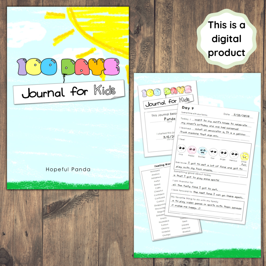 Hopeful Panda - 100 Days: Journal for Kids (PDF)